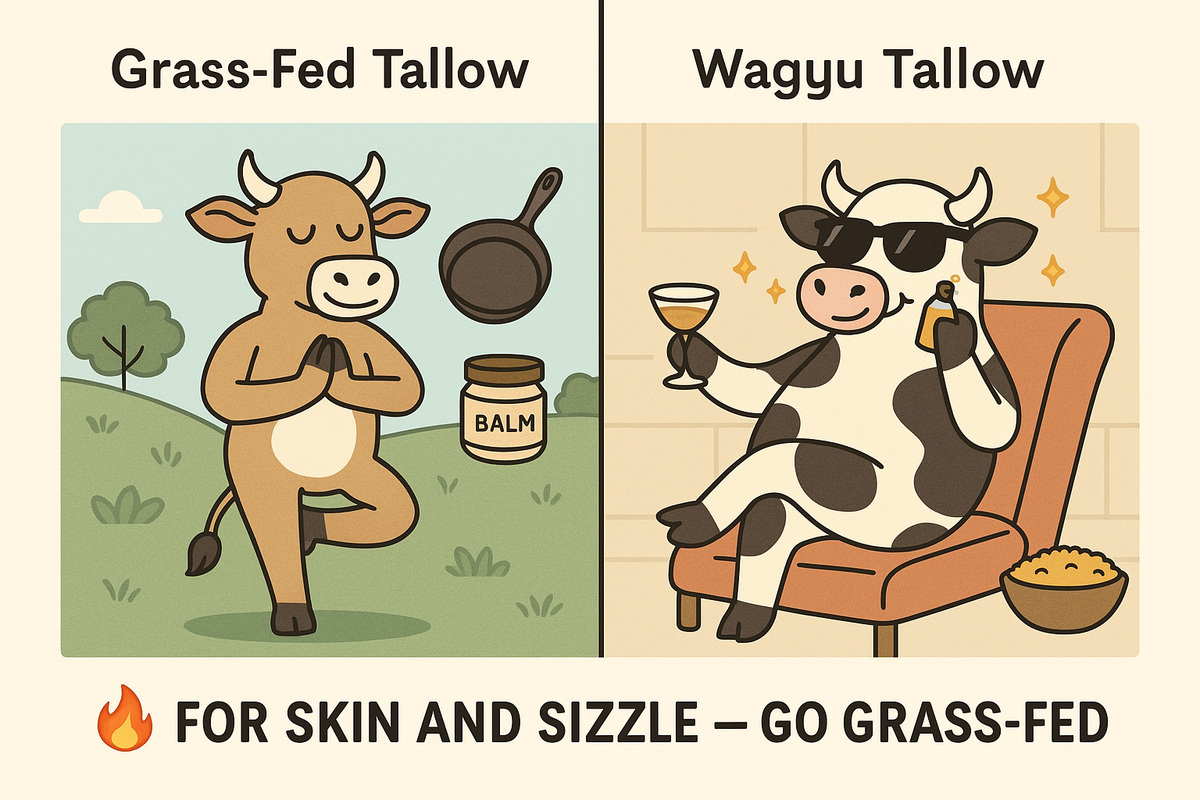 Grass-Fed vs. Wagyu Tallow – Which Is Best for Skin & Cooking? – The ...