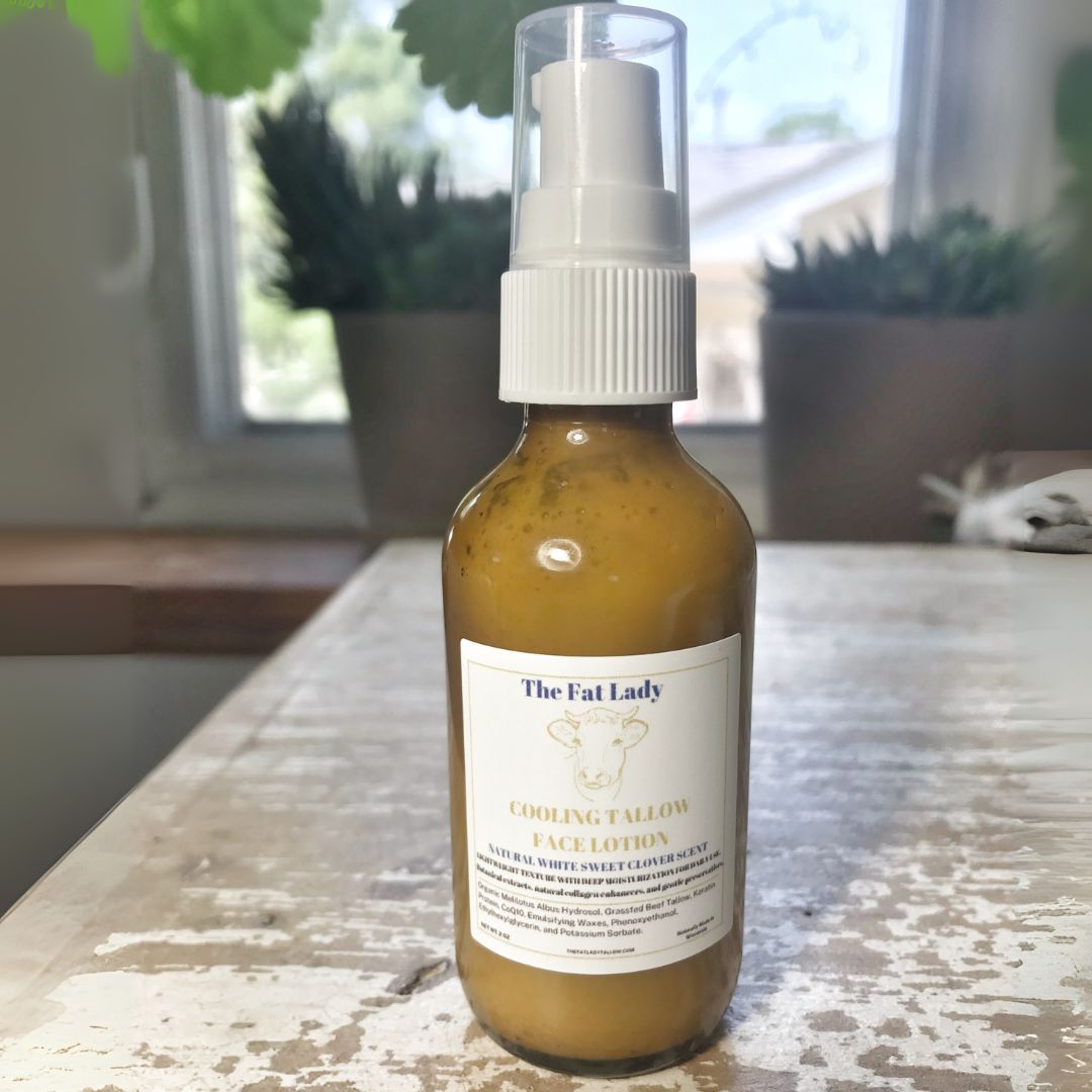 Cooling Tallow Face Lotion for Mature Skin – With Botanical Extracts ...